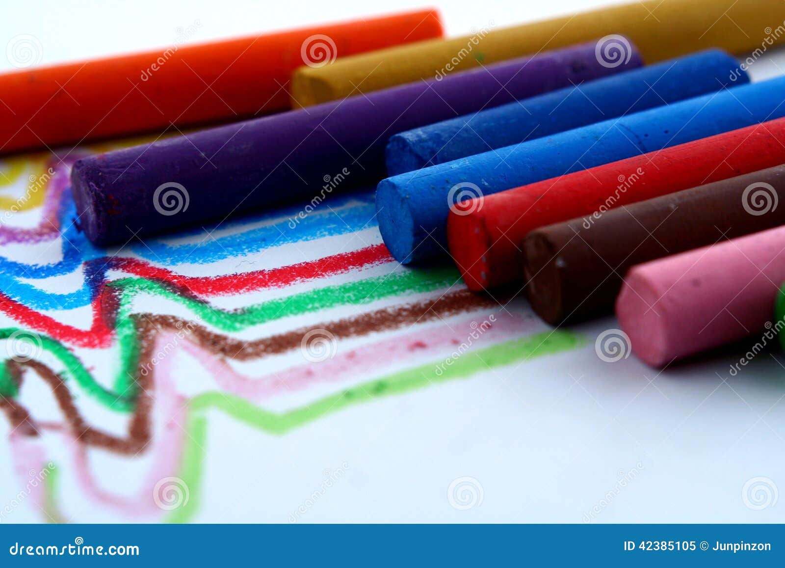 Different Colored Pastels or Coloring Materials Stock Image - Image of ...