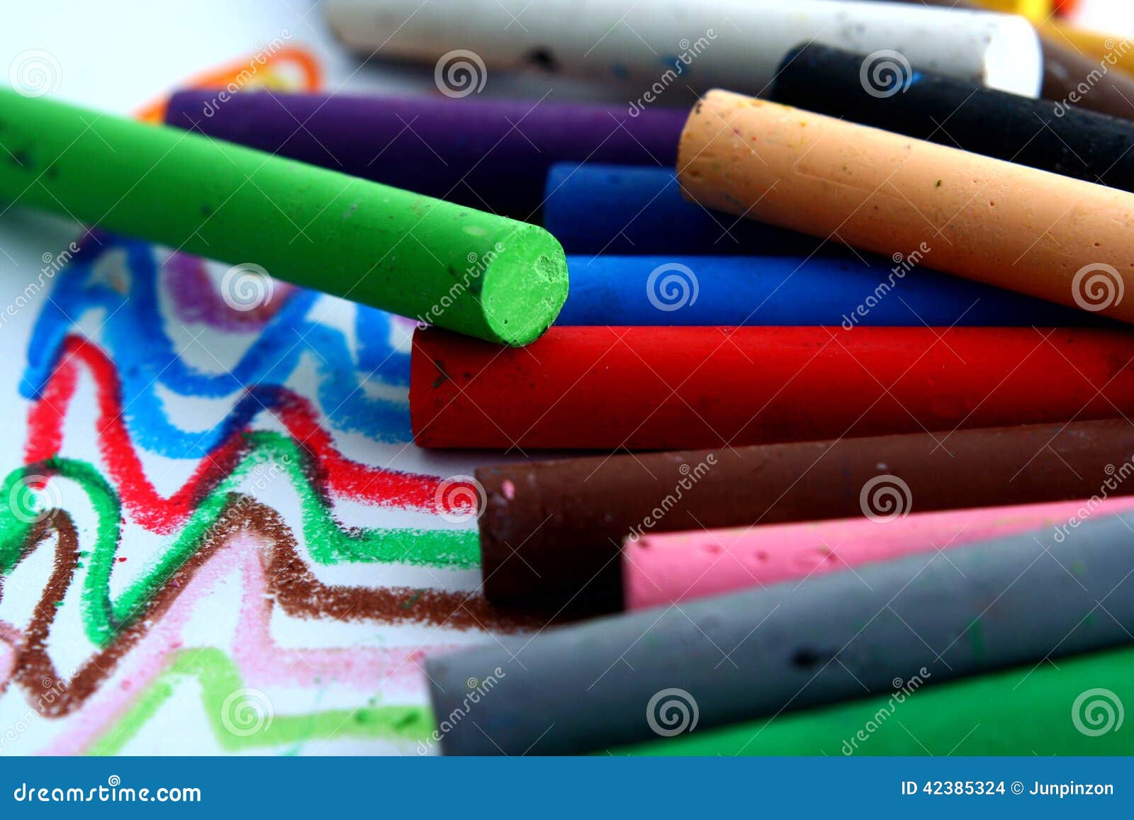 Different Colored Pastels or Coloring Materials Stock Photo - Image of ...