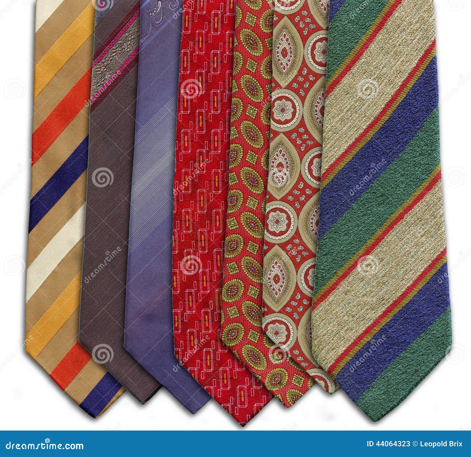 Different Colored and Patterned Ties Stock Image - Image of silk ...