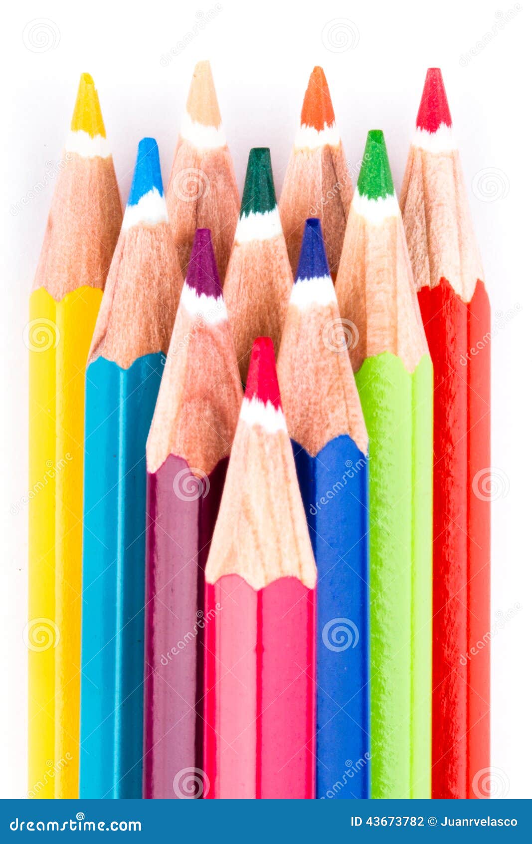 Different Colored Pencils on White Background Stock Photo - Image of ...