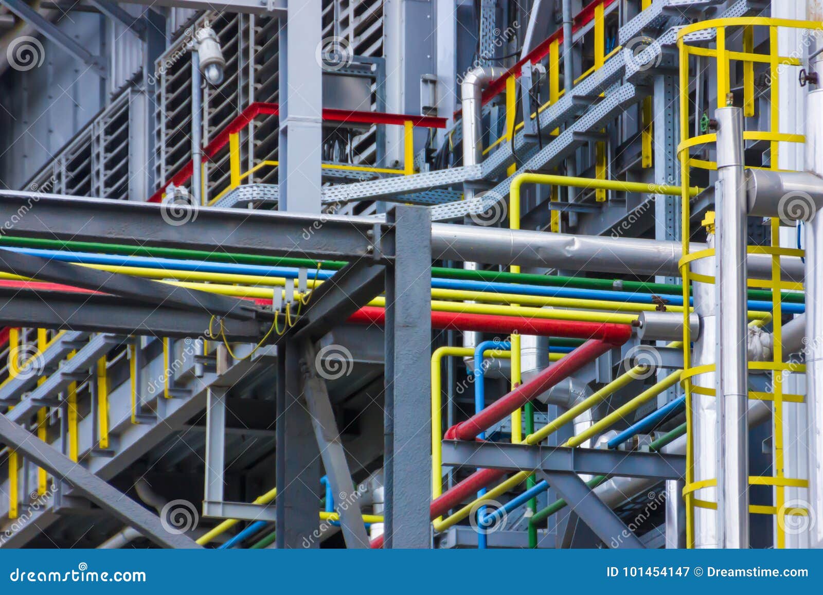 Colored piping refinery stock image. Image of fire, introduction ...