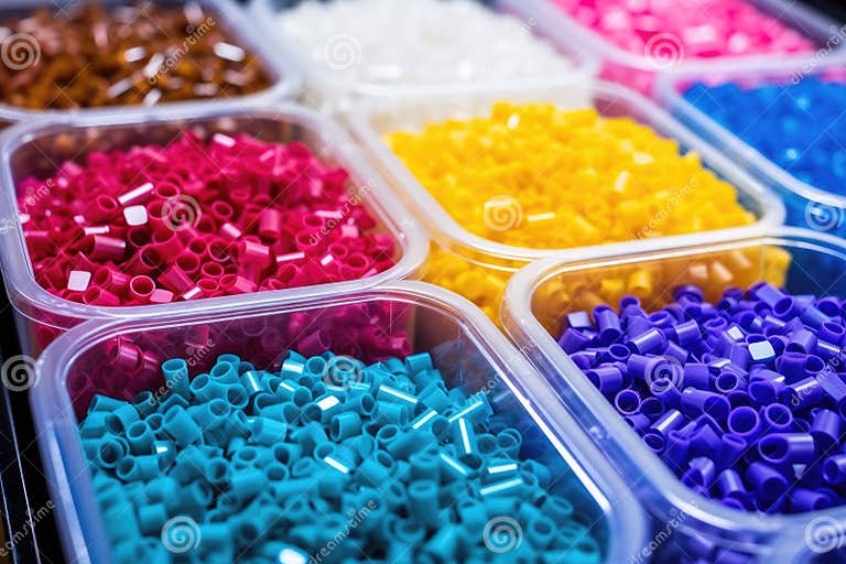 Different Colored Plastics Ready for Injection Moulding Stock Photo ...