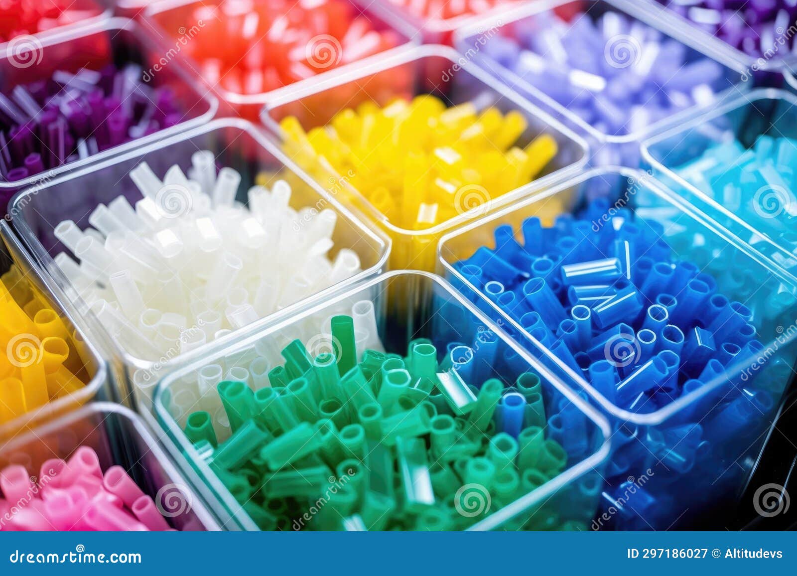 Different Colored Plastics Ready for Injection Moulding Stock Image ...