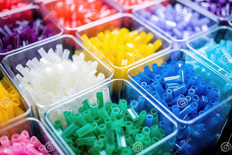 Different Colored Plastics Ready for Injection Moulding Stock Image ...