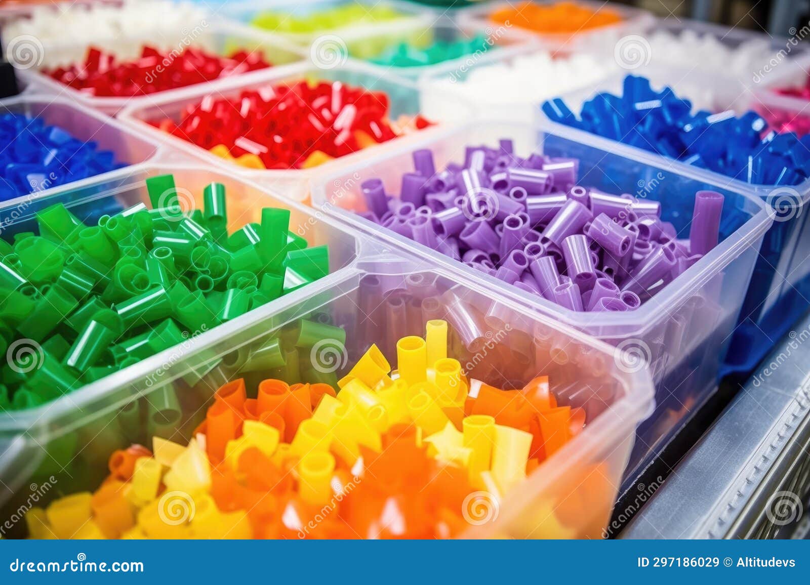 Different Colored Plastics Ready for Injection Moulding Stock Image ...