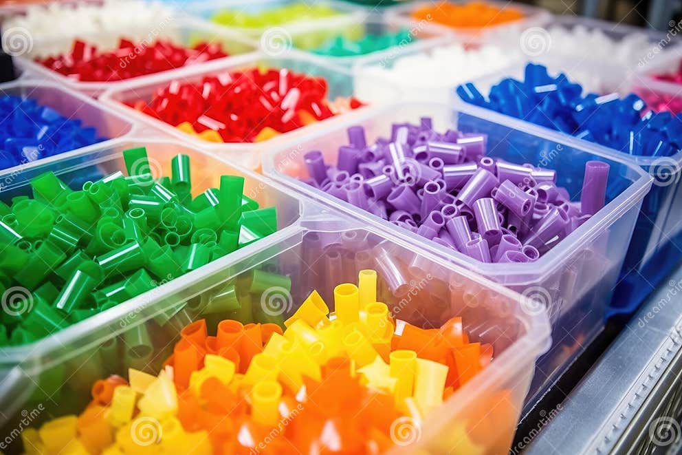 Different Colored Plastics Ready for Injection Moulding Stock Image ...