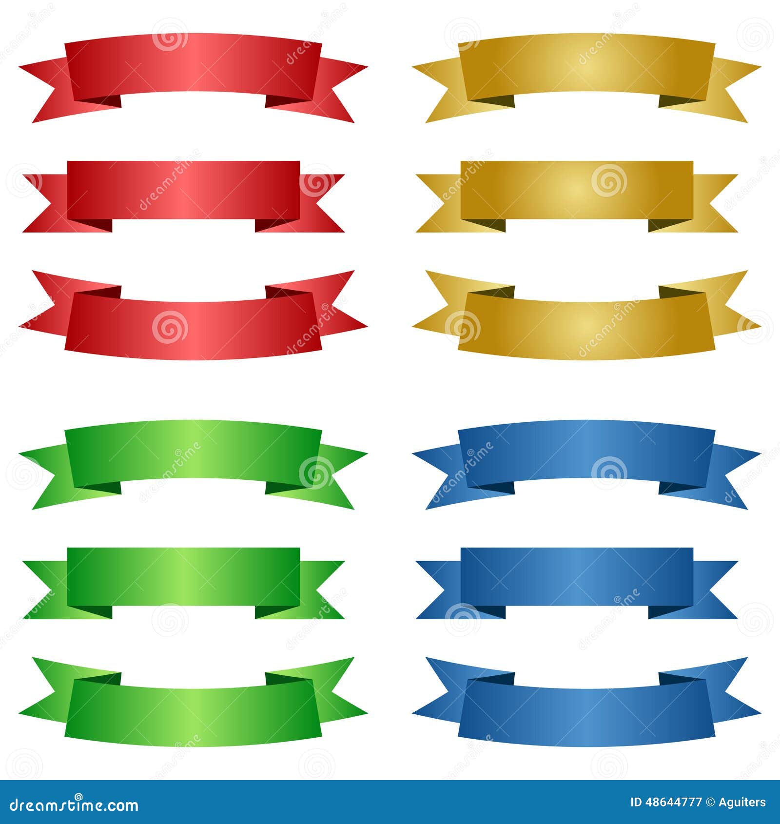 Different colored ribbons stock vector. Illustration of band - 48644777