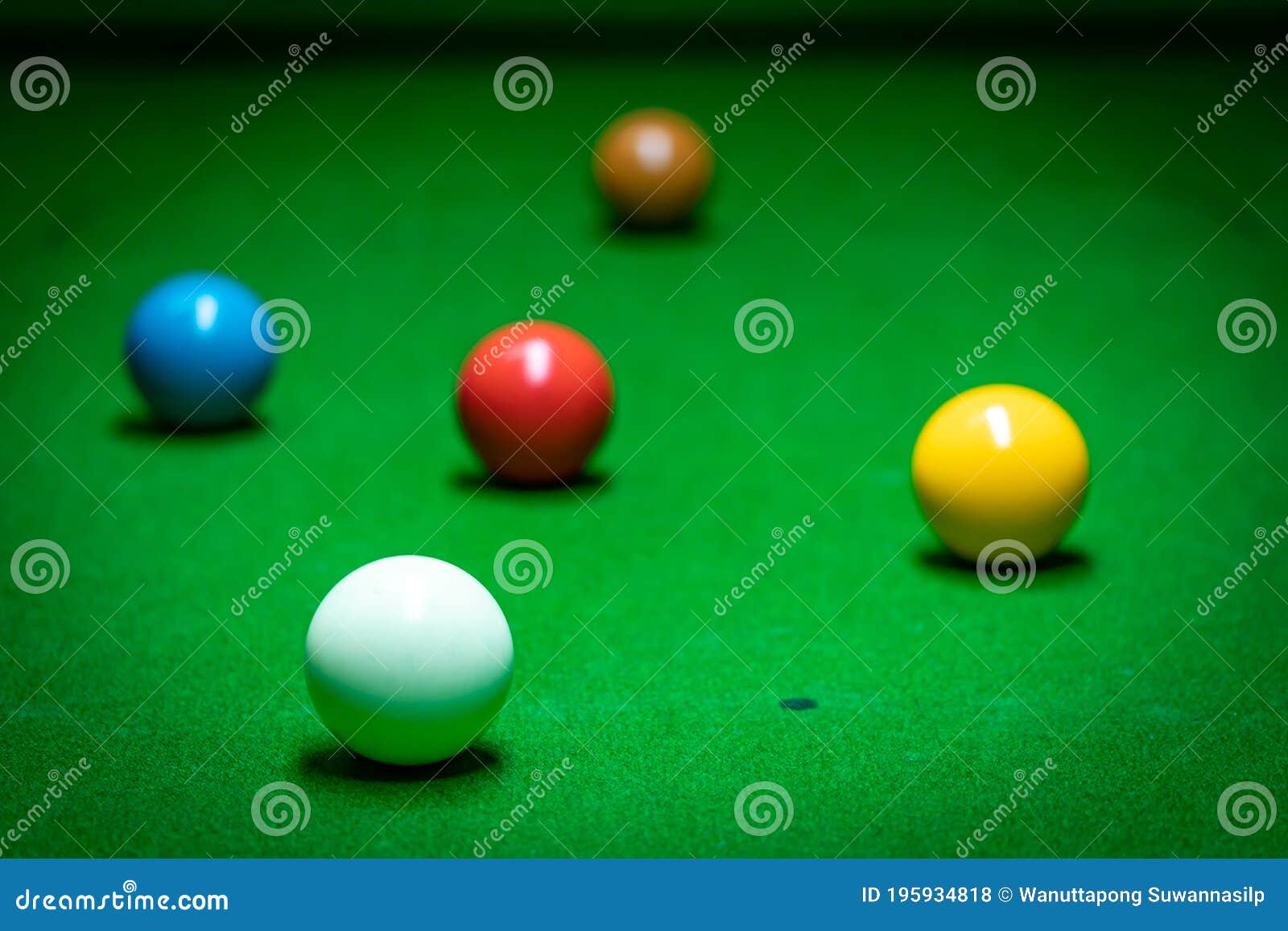 Pool Table Balls Scattered