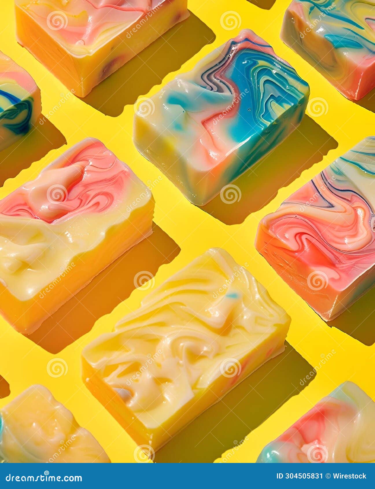Different Colored Soap, AI-generated. Stock Image - Image of soap ...