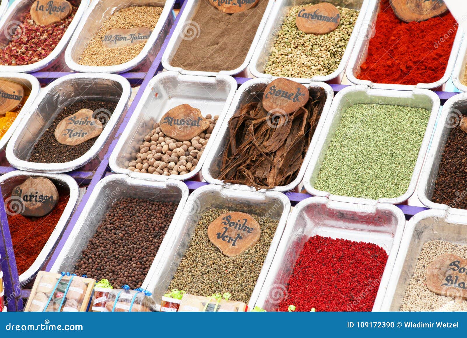 Different colored spices stock photo. Image of ground - 109172390