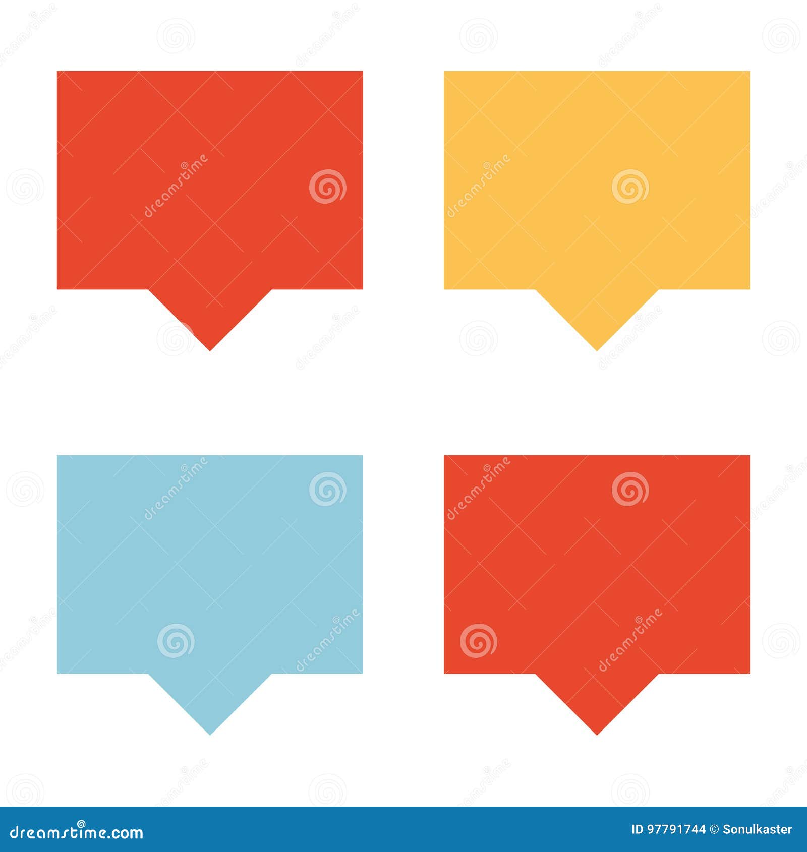 Different Colored Talk Clouds Stock Vector - Illustration of blue ...
