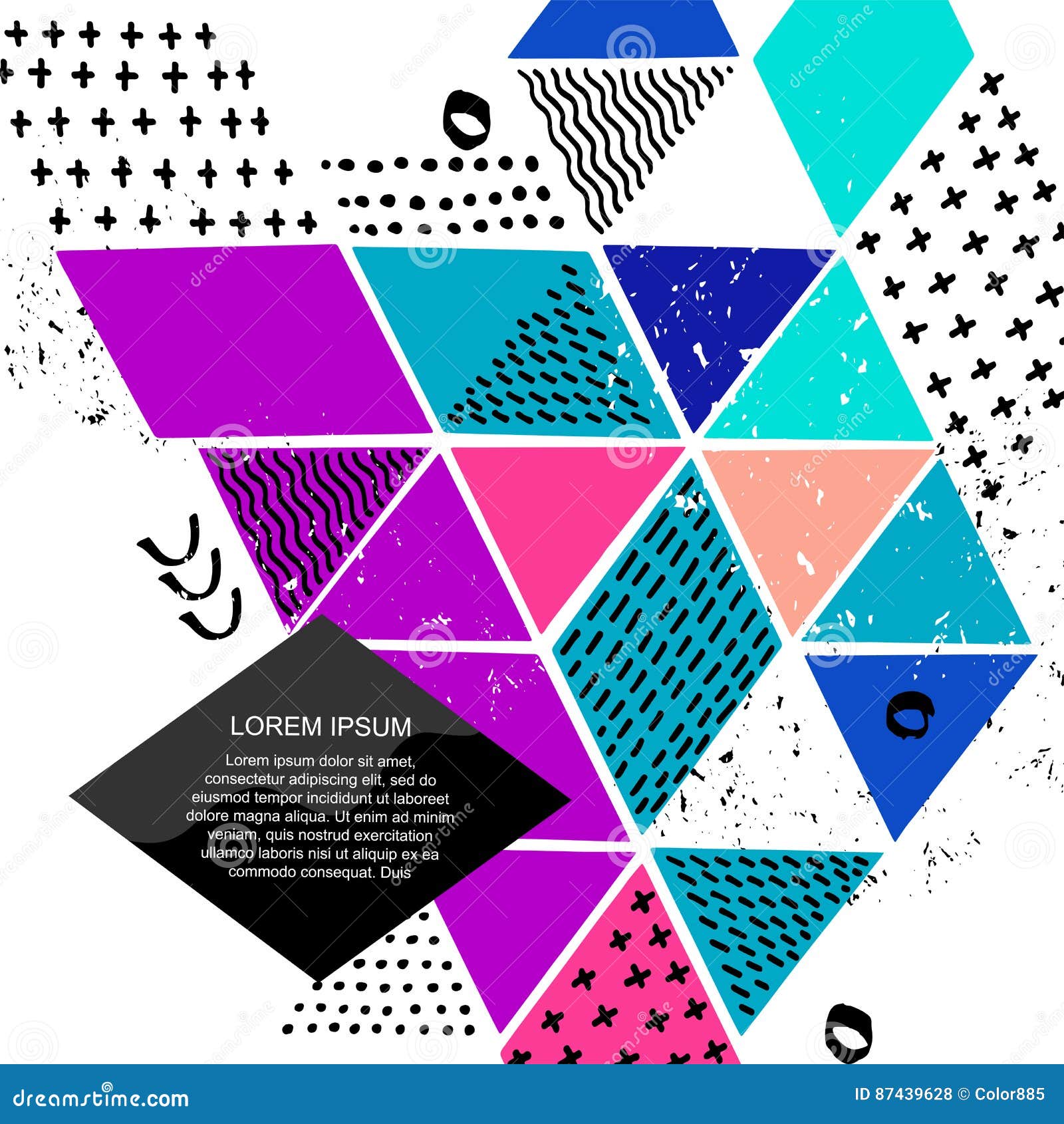 Different Colored Triangles Stock Vector - Illustration of design ...
