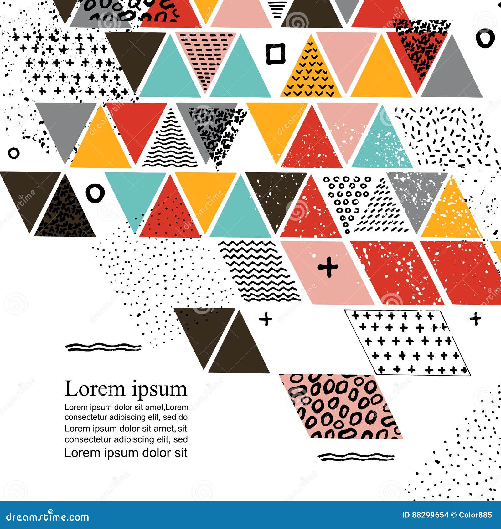 Different Colored Triangles Stock Illustration - Illustration of ...