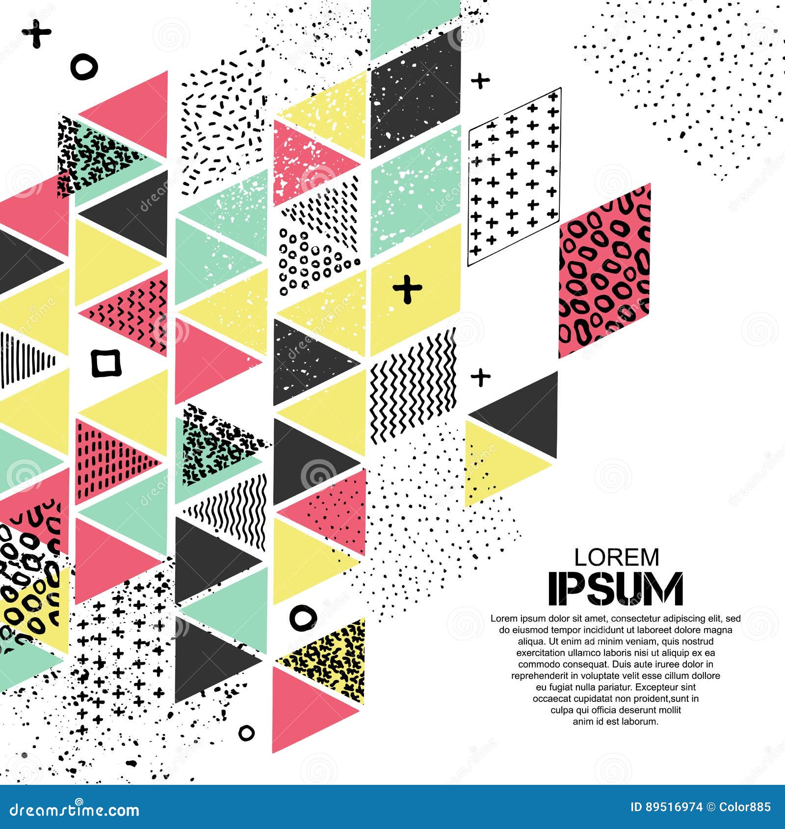 Different Colored Triangles Stock Illustration - Illustration of ...