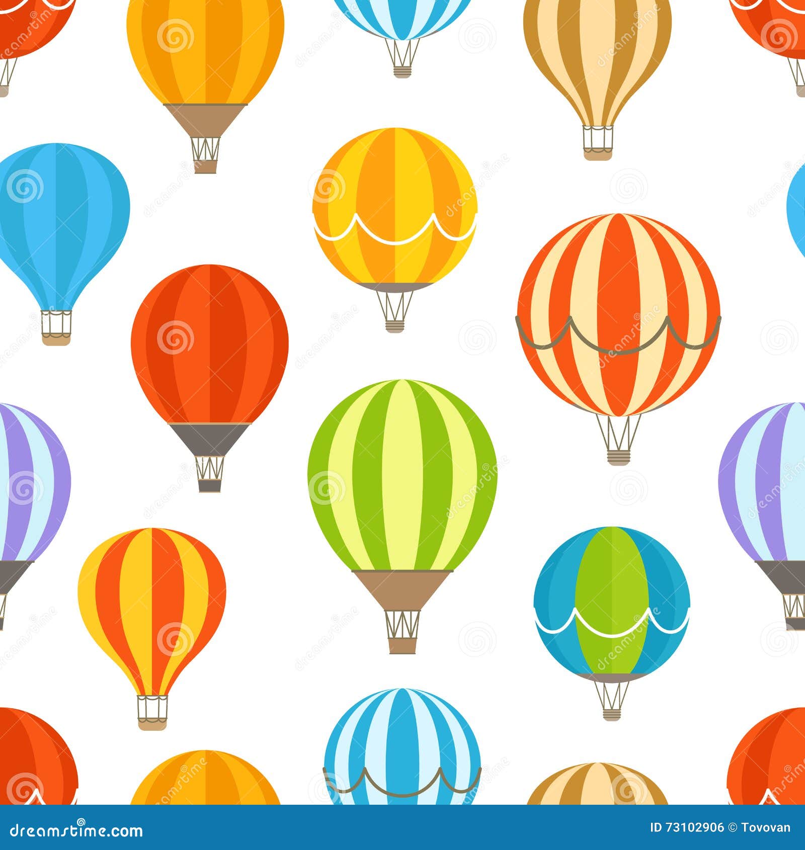Different Colorful Air Balloons Stock Vector - Illustration of sphere ...