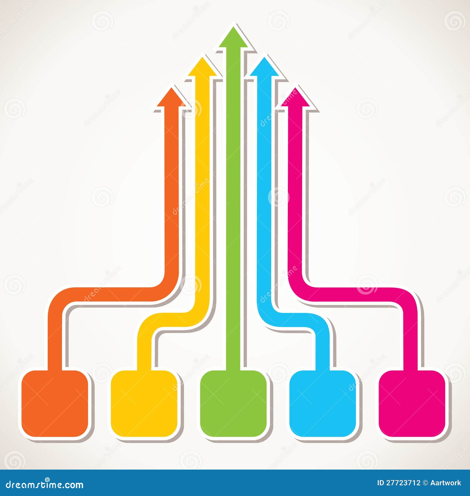 Different Colorful Arrow Network Stock Vector - Illustration of ...