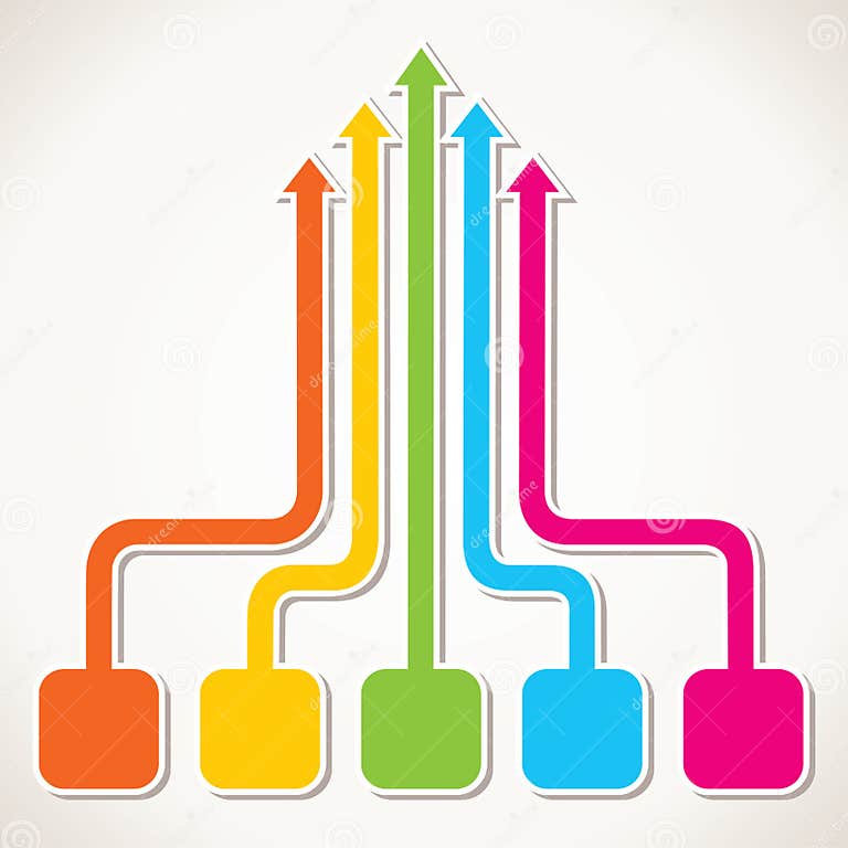Different Colorful Arrow Network Stock Vector - Illustration of ...
