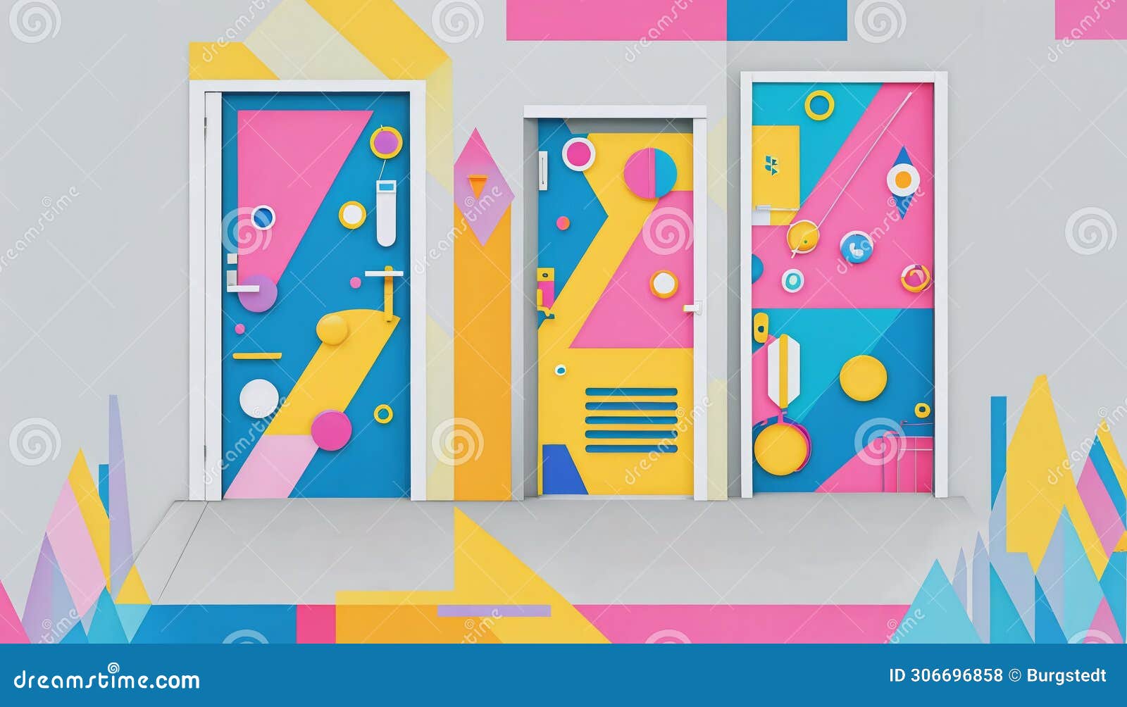 Different Colorful and Artistically with Shapes and Colors Designed ...