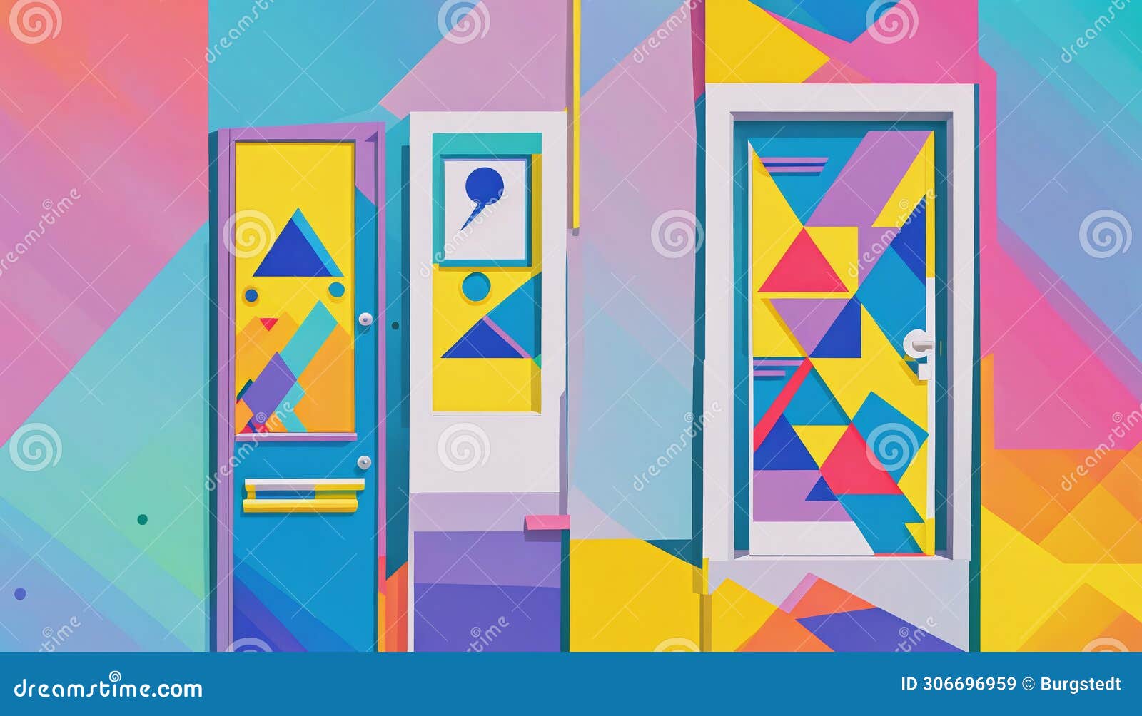 Different Colorful and Artistically with Shapes and Colors Designed ...