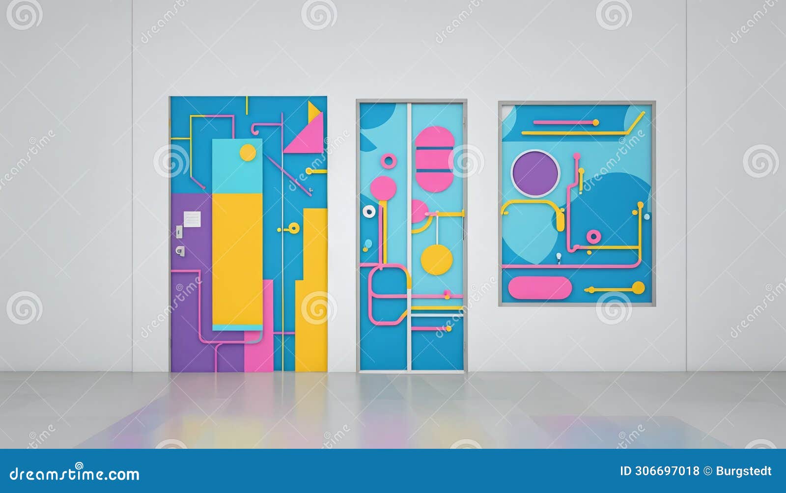 Different Colorful and Artistically with Shapes and Colors Designed ...