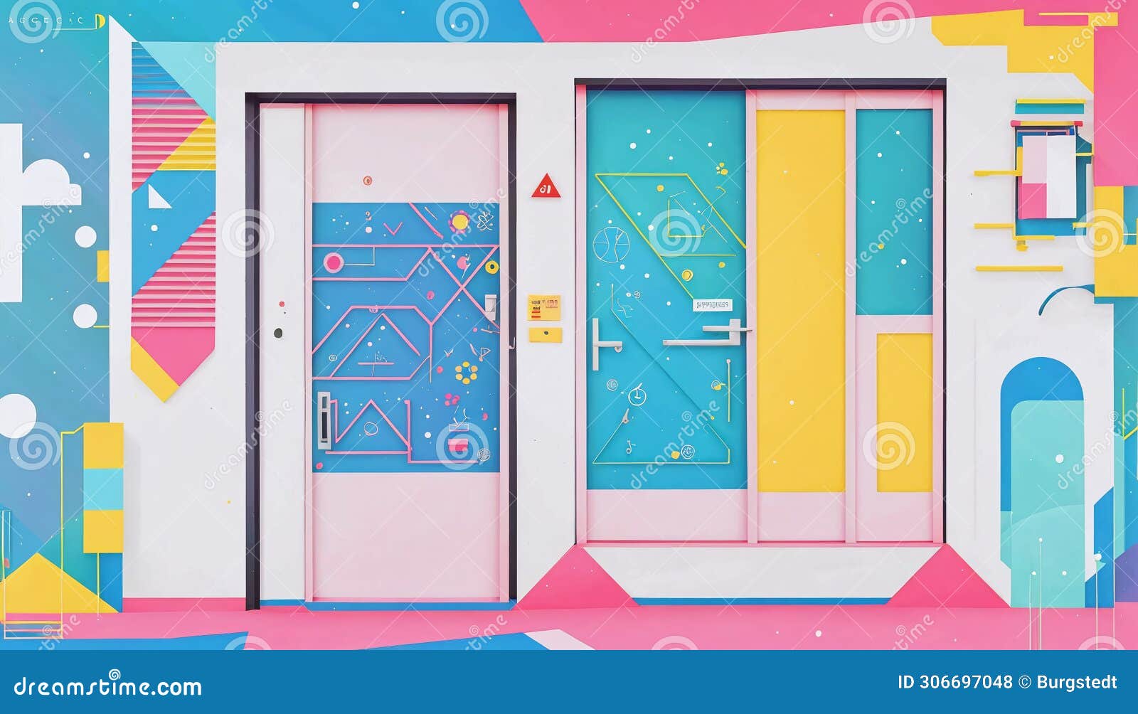 Different Colorful and Artistically with Shapes and Colors Designed ...