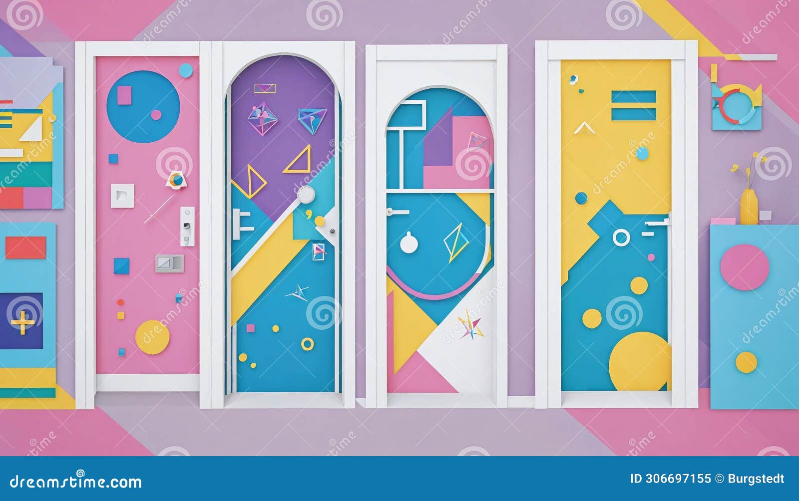 Different Colorful and Artistically with Shapes and Colors Designed ...