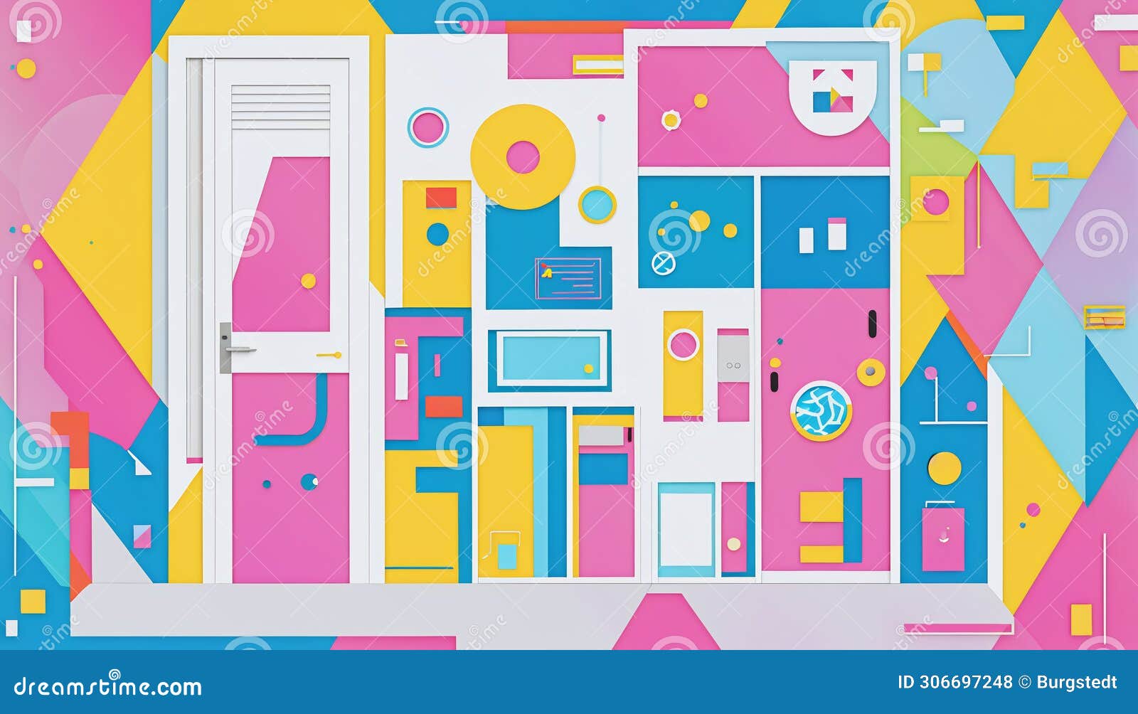 Different Colorful and Artistically with Shapes and Colors Designed ...