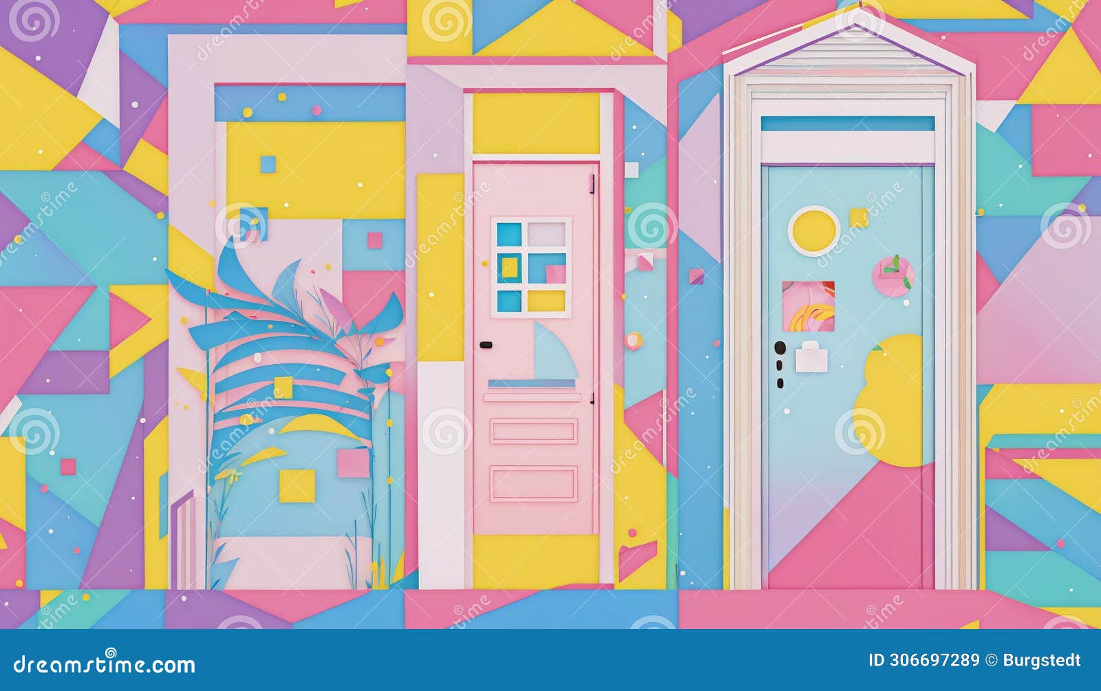 Different Colorful and Artistically with Shapes and Colors Designed ...