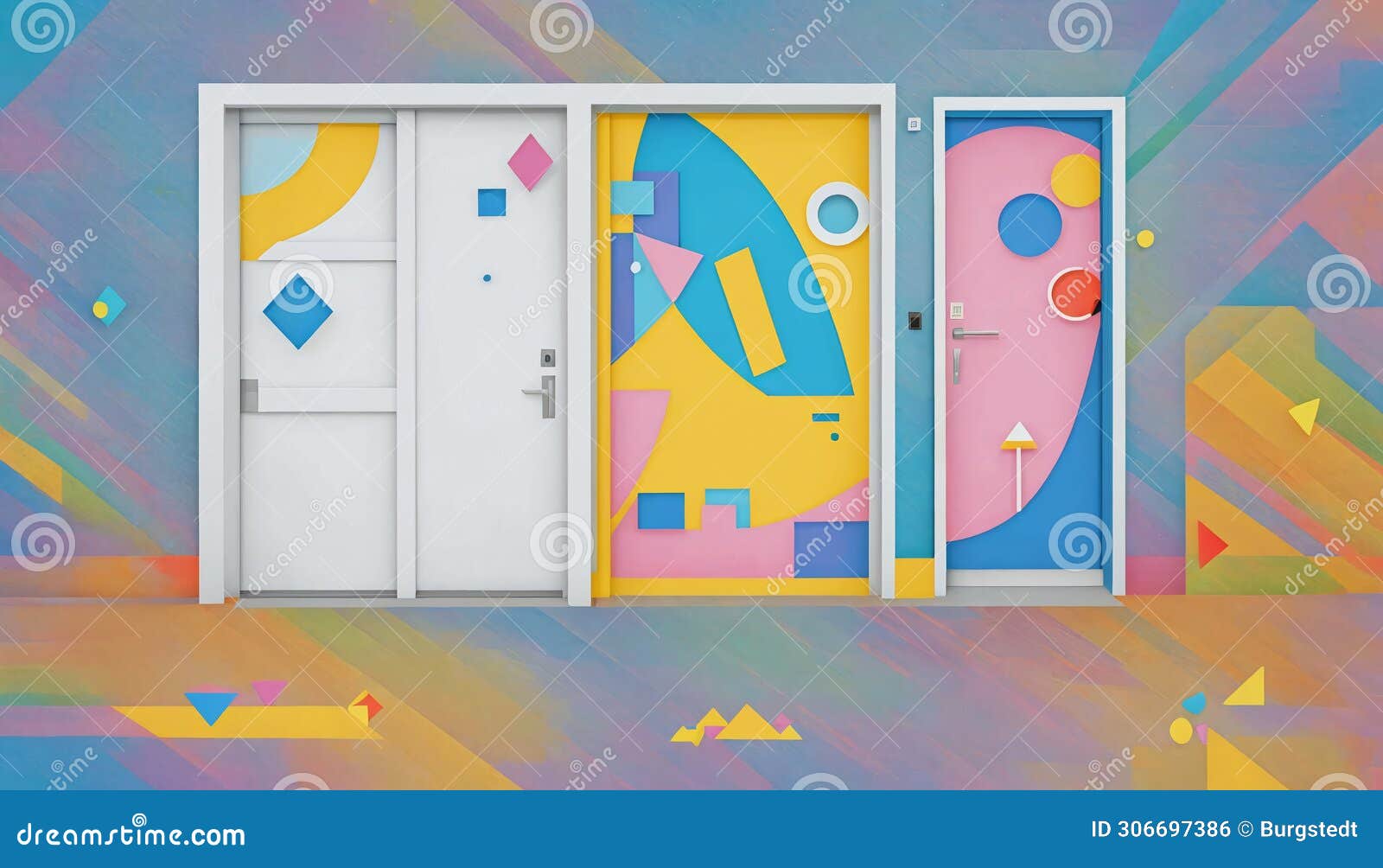 Different Colorful and Artistically with Shapes and Colors Designed ...