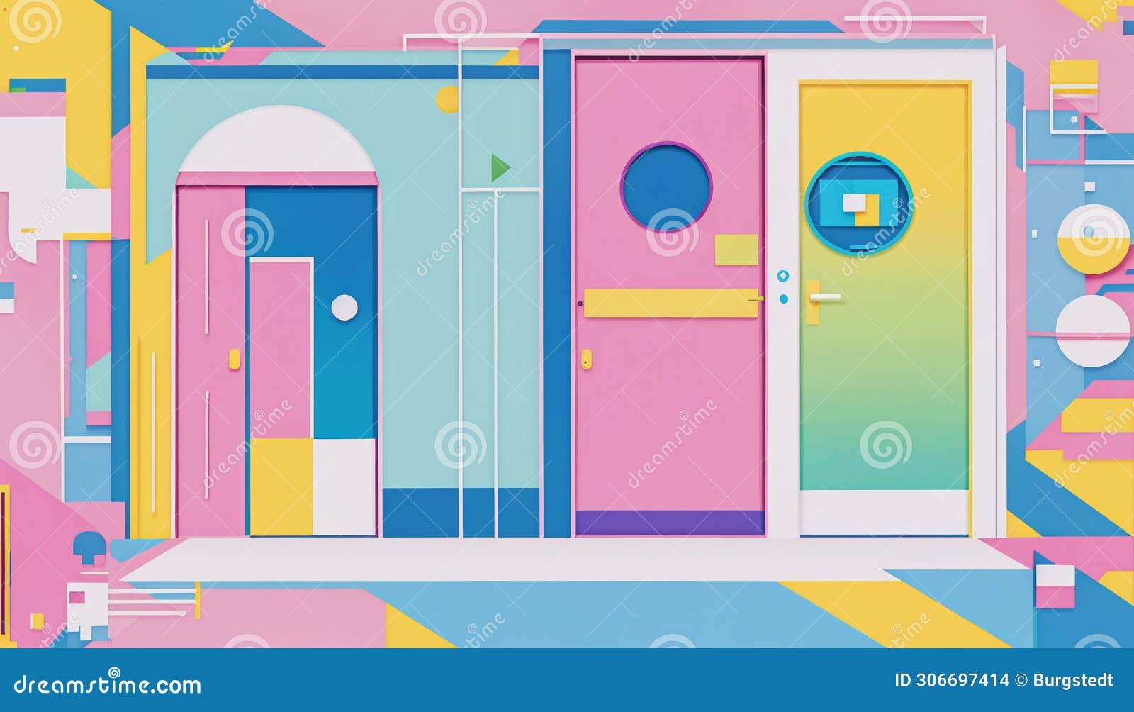 Different Colorful and Artistically with Shapes and Colors Designed ...