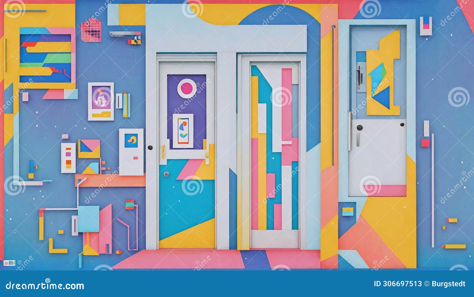 Different Colorful and Artistically with Shapes and Colors Designed ...