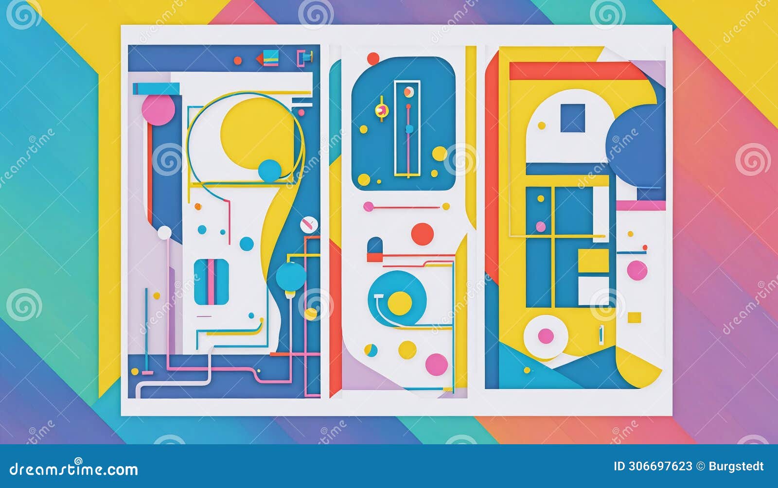 Different Colorful and Artistically with Shapes and Colors Designed ...