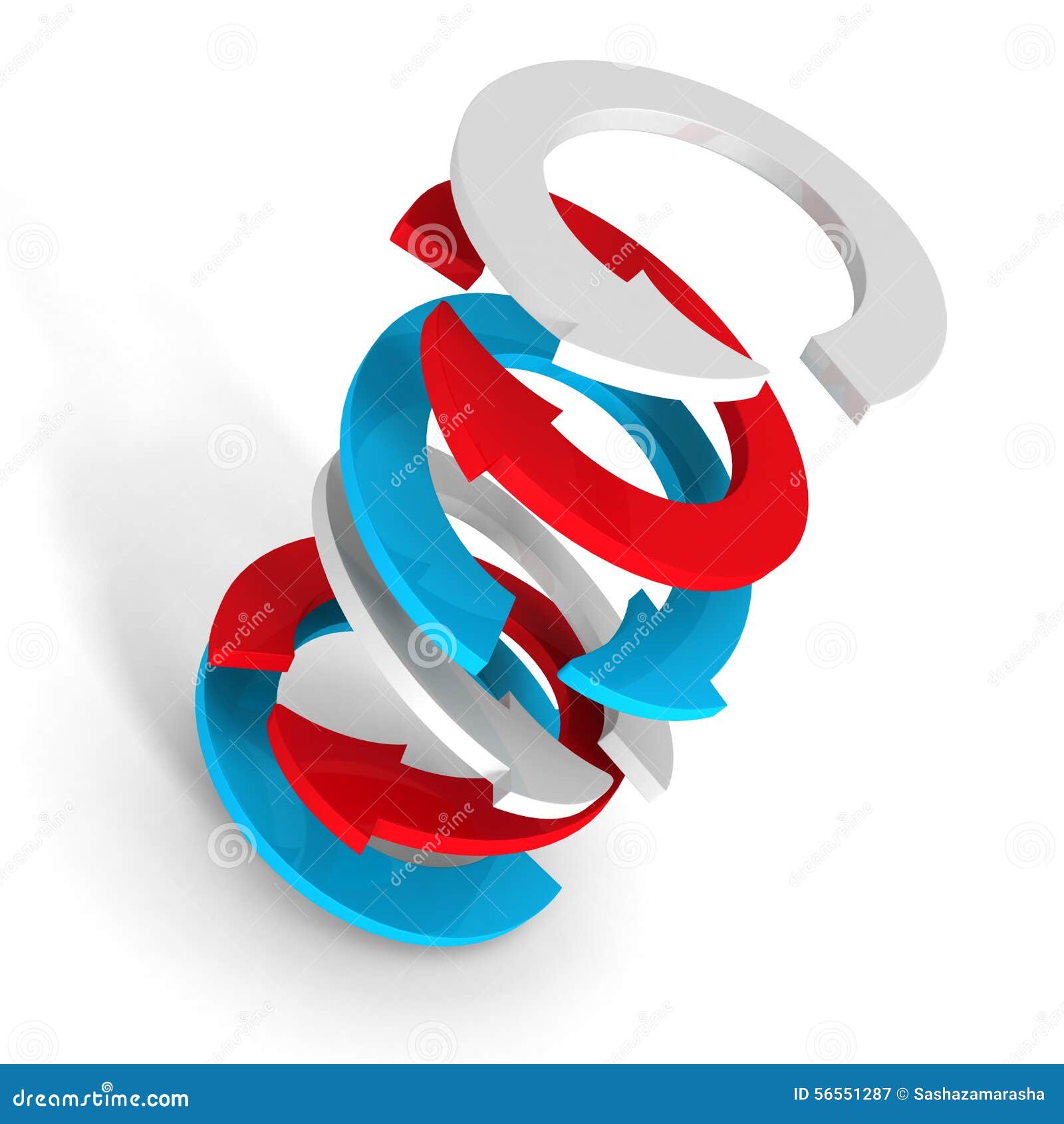 Different Colorful Cycled Arrows Stack Stock Illustration ...