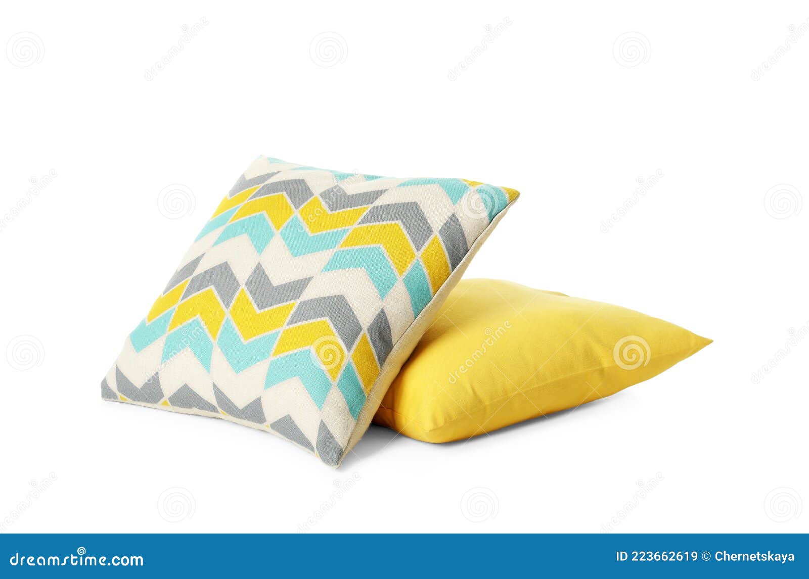 Different Colorful Decorative Pillows on White Background Stock Image ...