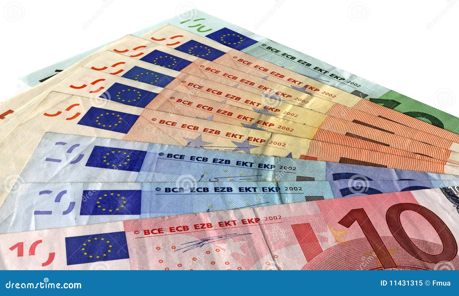 Different Colorful Euro Isolated, Savings Wealth Stock Image - Image of ...