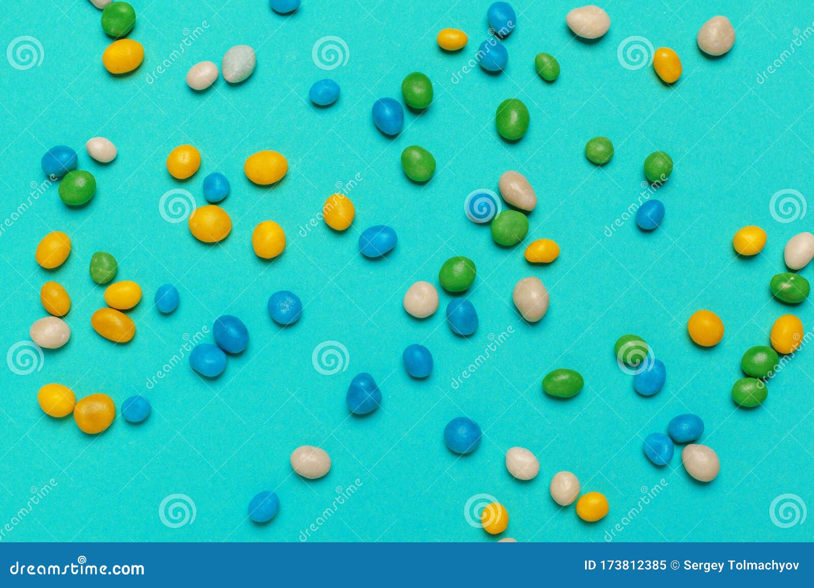 Different Colorful Fruit Candy. Top View. Creative Photo. Stock Image ...