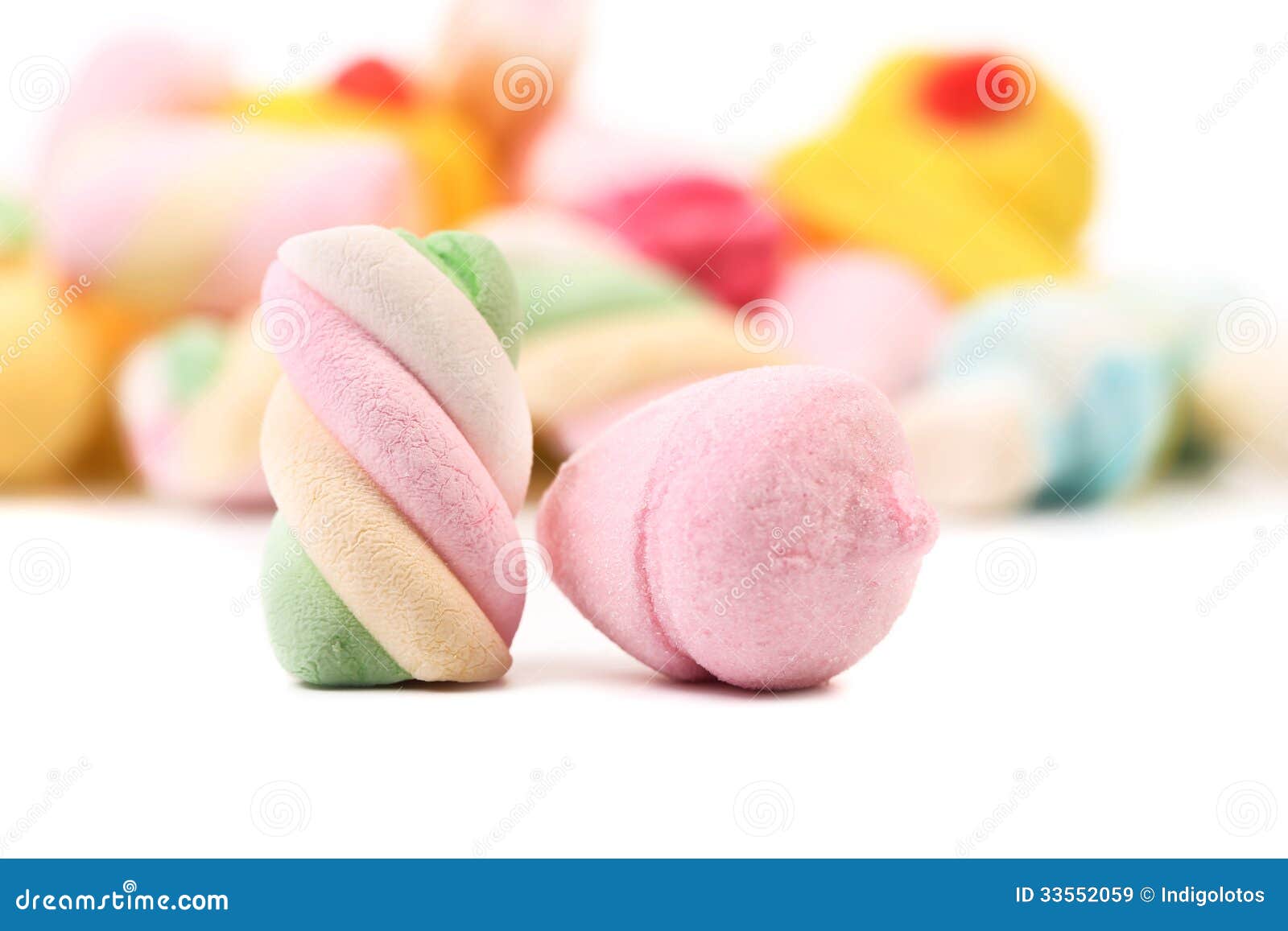 Different Colorful Marshmallow. Close Up Stock Image - Image of snack ...