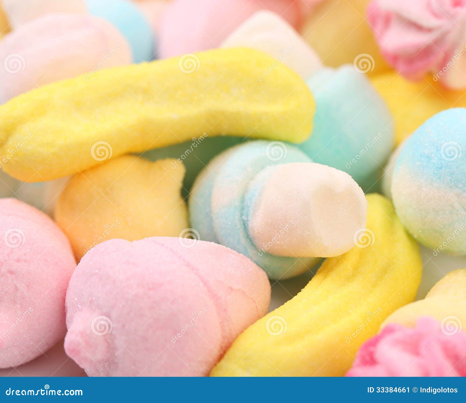 Different Colorful Marshmallow. Stock Image - Image of food, square ...