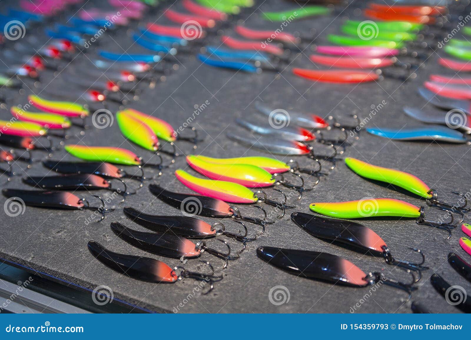 Different Colorful Plastic Fishing Baits Stock Image - Image of fish ...