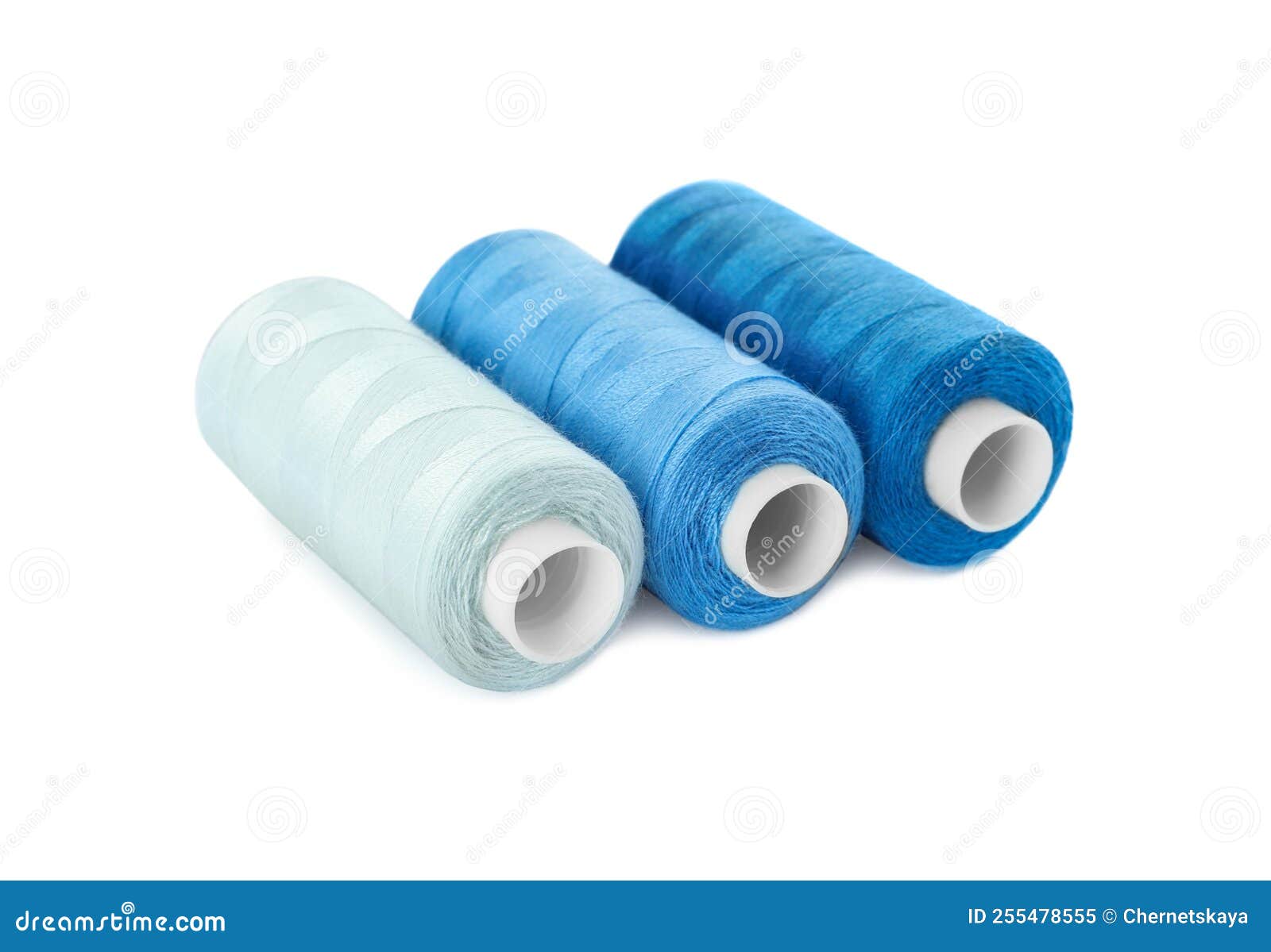 Different Colorful Sewing Threads on White Background Stock Image ...