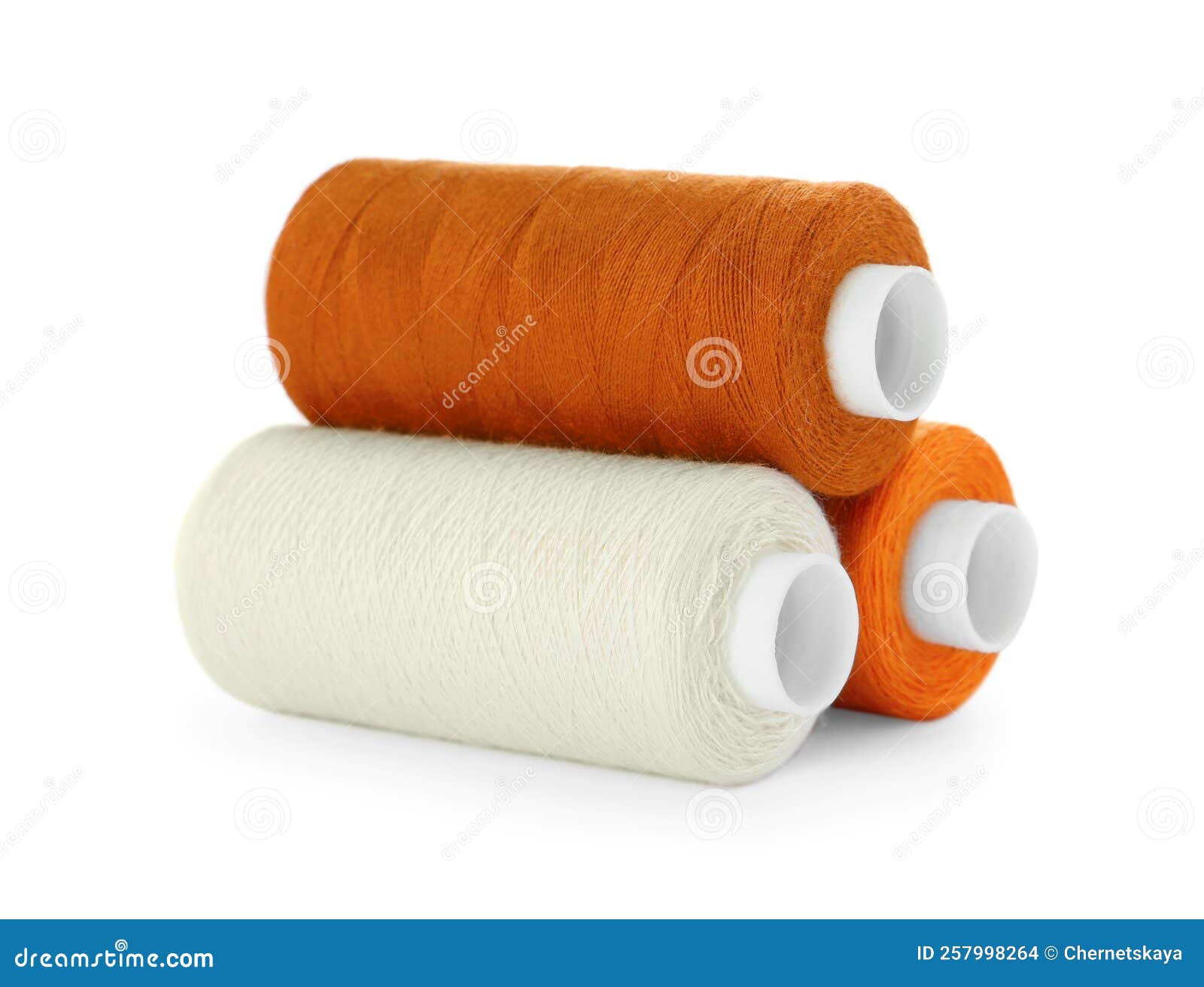 Different Colorful Sewing Threads on White Background Stock Photo ...