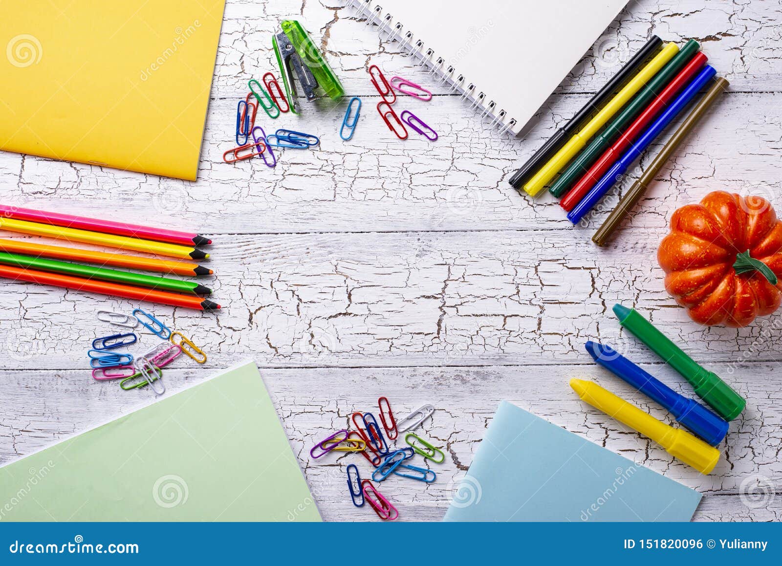 Different Colorful Stationery for Student Stock Photo - Image of ...