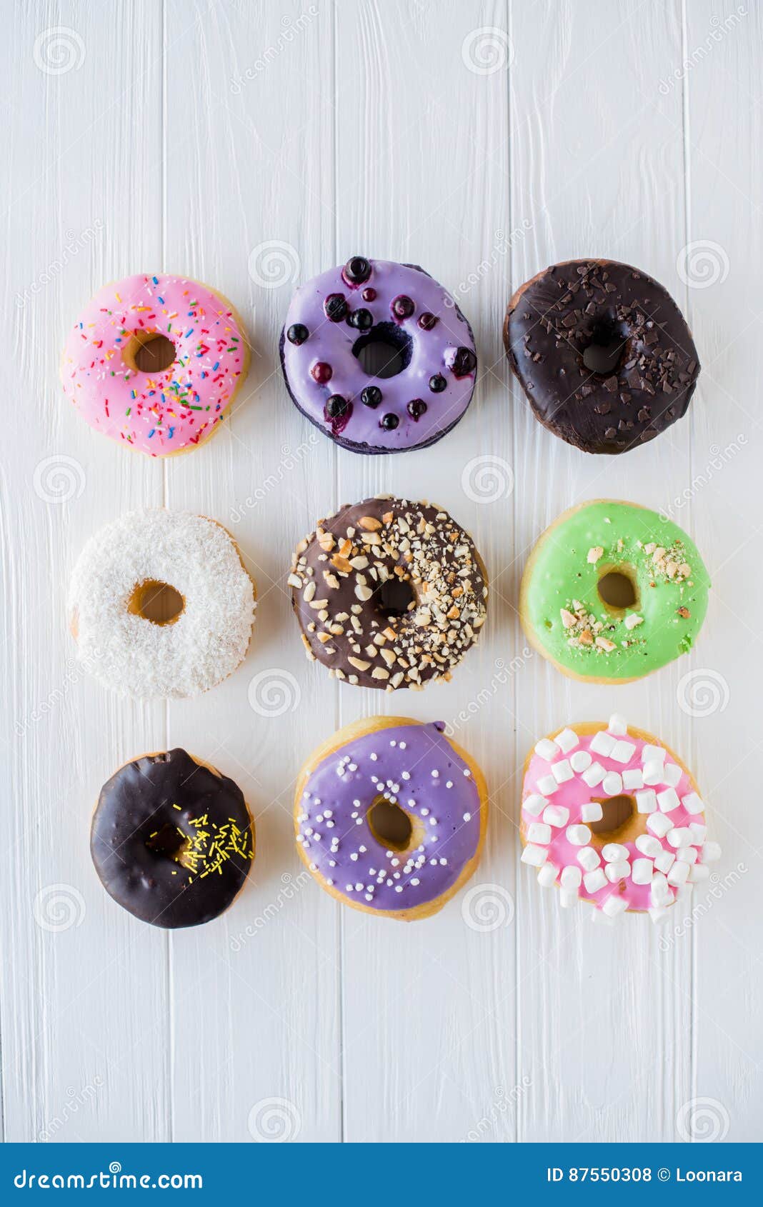 Different Colorful Sweet Donuts Stock Photo - Image of home, beauty ...