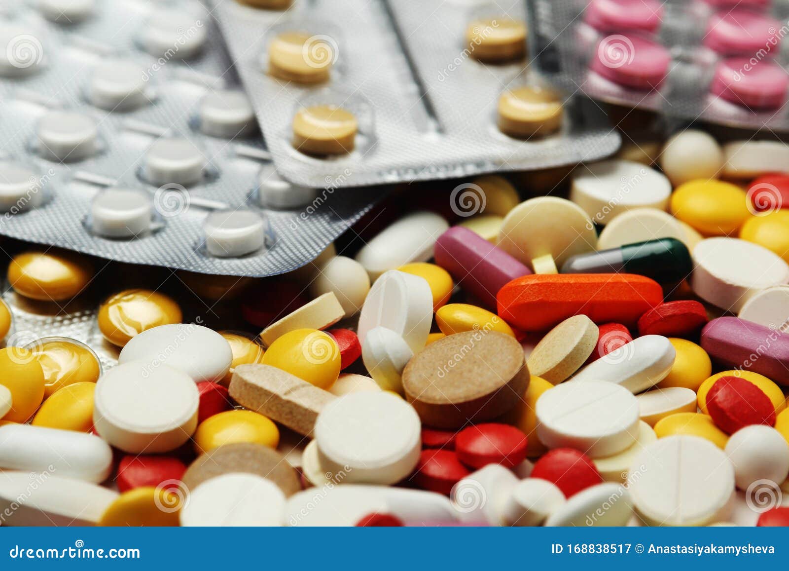 Medication With Different Types And Colours As Clock Face On White ...