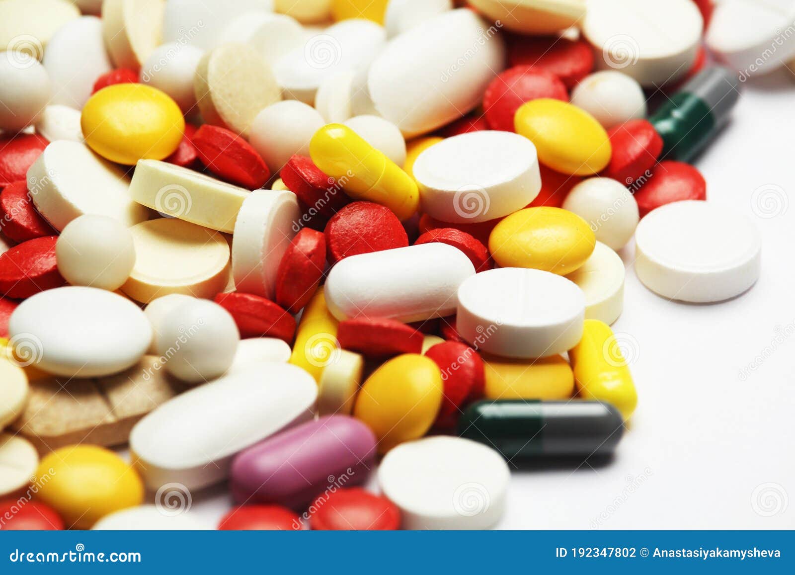 Medication With Different Types And Colours As Clock Face On White ...