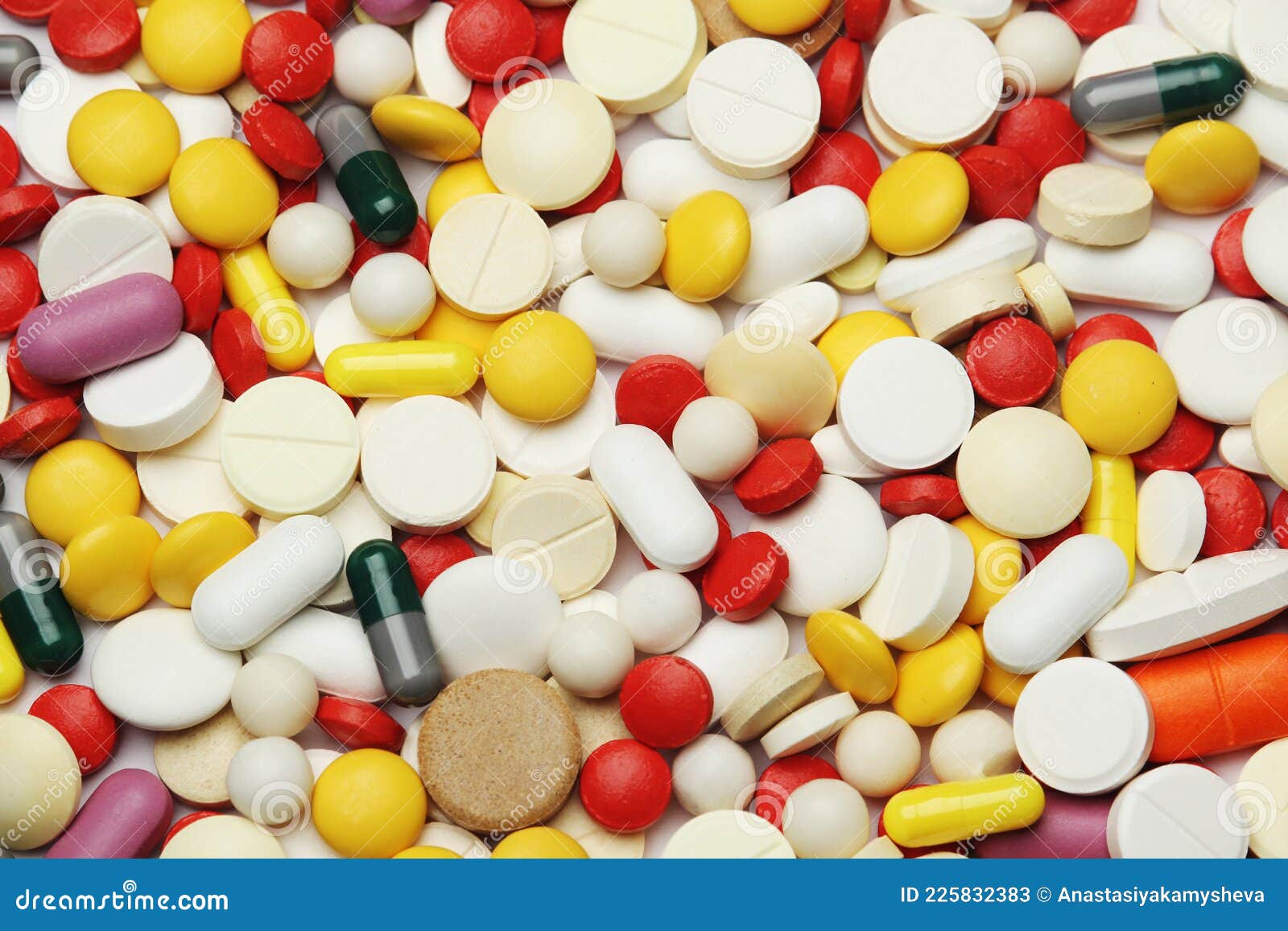 Different Colorful Tablets at White Background Stock Image - Image of ...