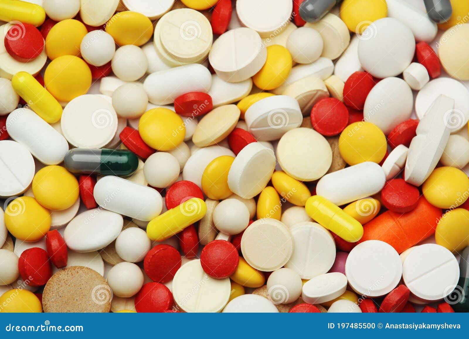 Different Colorful Tablets at White Background Stock Photo - Image of ...