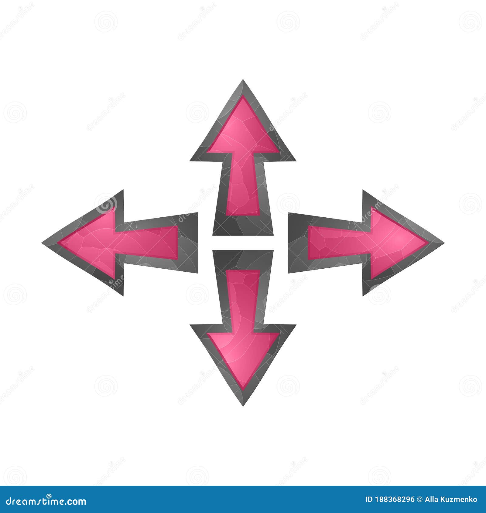 Different Colors Arrow Button. Cursor. Pointer. Gaming Elements ...