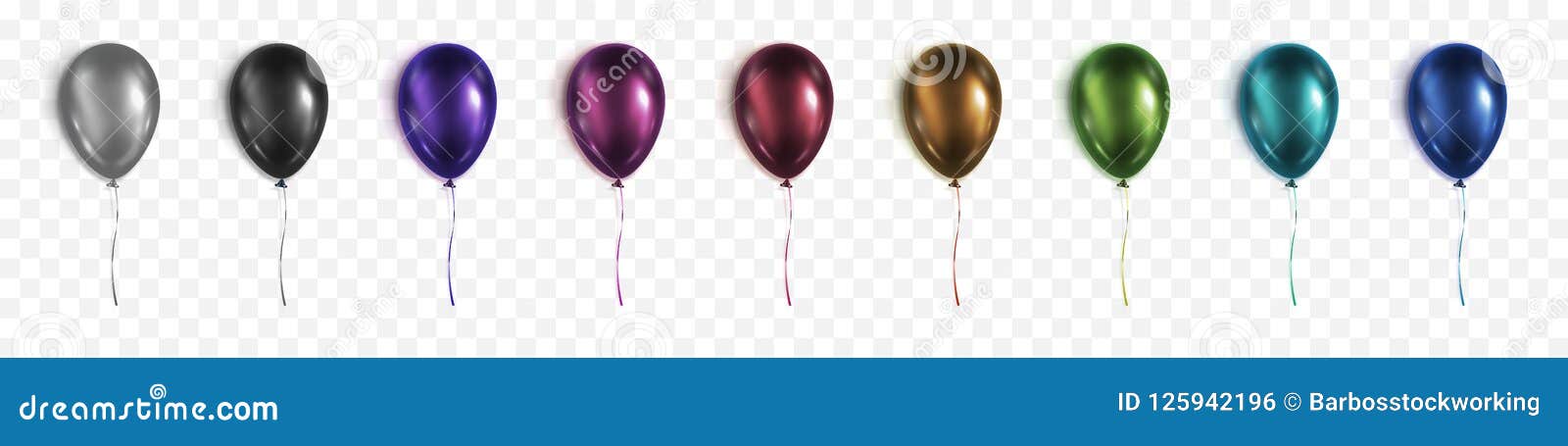 In Different Colors Balloons for Your Design Stock Vector ...