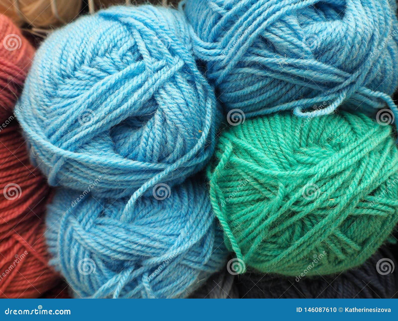Different Colors Yarn, Multicolored Threads Stock Photo - Image of ...